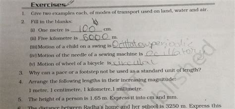 Exercises 1 Give Two Examples Each Of Modes StudyX