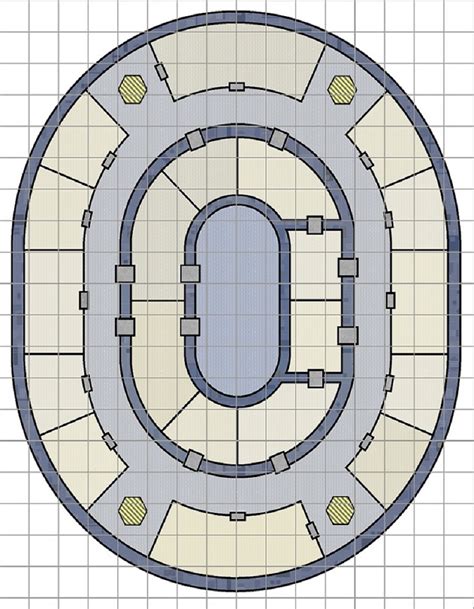Blank Starship Deck Plan Map Luminous Design Dungeon Masters Guild