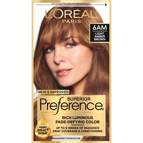 Loreal Paris Superior Preference Permanent Hair Color 6am Light Amber