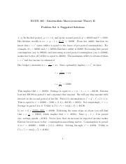 Problem Set Solutions Pdf ECON Intermediate Macroeconomic Theory II Problem Set