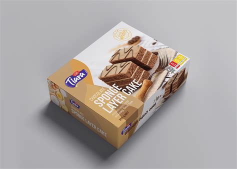 Packaging Design Tiara Sponge Layer Cake On Behance