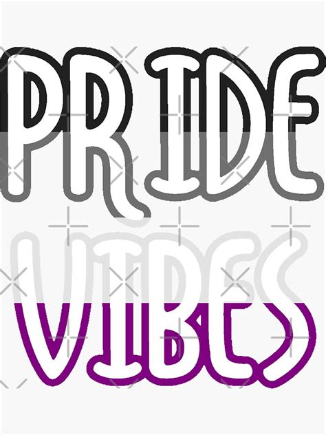 Pride Vibes Asexual Sticker By Ligus Design Redbubble