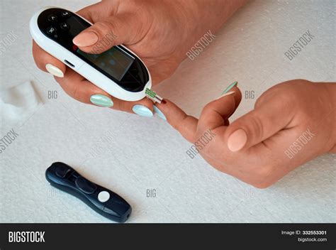 Diabetic Checks His Image And Photo Free Trial Bigstock