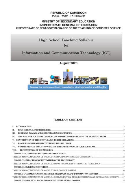 Ict Hs Syllabus Pdf Computer Data Storage Educational Technology