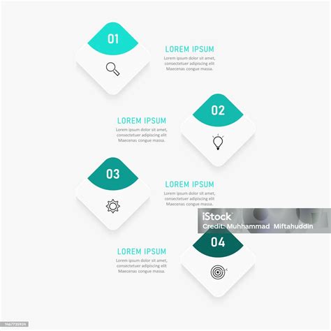 벡터 인포 그래픽 라벨 디자인 템플릿 아이콘과 4 옵션 또는 단계 프로세스 다이어그램 프리젠 테이션 워크 플로우 레이아웃 배너 순서도 정보 그래프에 사용할 수 있습니다 0