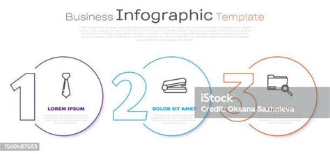 라인 타이 오피스 스테이플러 및 폴더로 검색 개념을 설정합니다 비즈니스 인포그래픽 템플릿입니다 벡터 검색에 대한 스톡 벡터 아트 및 기타 이미지 Istock