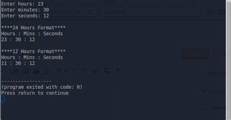 C Program Take Hours Minutes Seconds And Convert It In 24 Hours And Standard Format C