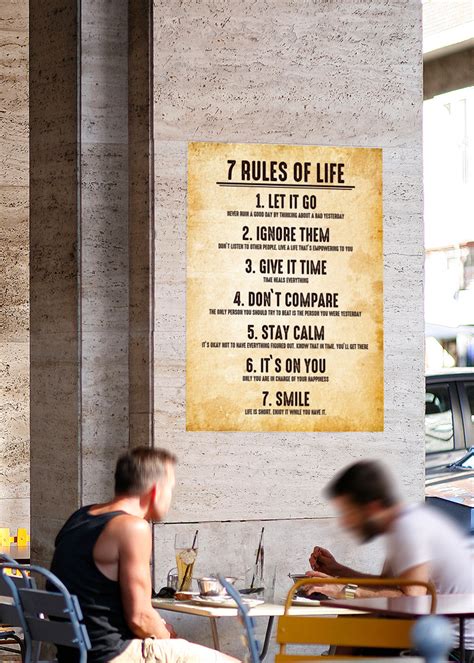 Seven 7 Rules Of Life Posters And Prints By Yunur Mawan Printler
