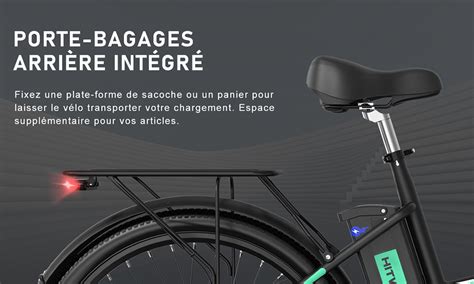 Vélo Électrique HITWAY Noir 26 POUCES 250W 36V 12Ah Shimano 7 Vitesses