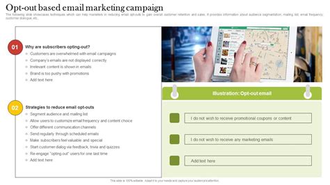 Opt Out Based Email Marketing Campaign Increasing Customer Opt Mkt Ss V Ppt Example