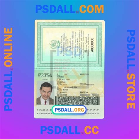 Pakistan Passport Psd Template