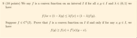 Solved Points We Say F Is A Convex Function On An Chegg