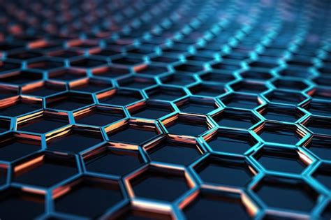 Premium Ai Image Hexagonal Nanostructure Background Illustrating