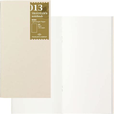 Travelers Company Travelers Notebook Refill 013 Lightweight Blank Paper 128