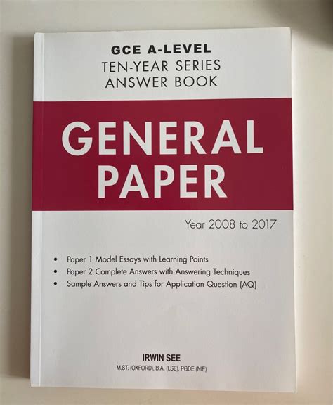 Gp A Levels Tys Answers Hobbies And Toys Books And Magazines Assessment