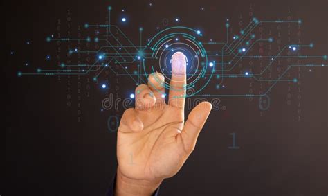 Fingerprint Scanning Personal Data Protection Cyber Security Concept Network Data Protection