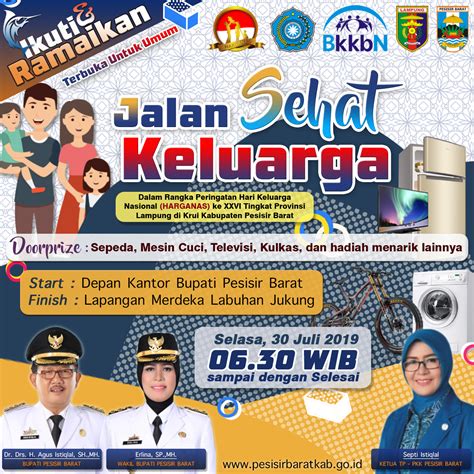 Hadiri Dan Ramaikan Jalan Sehat Keluarga Kabupaten Pesisir Barat
