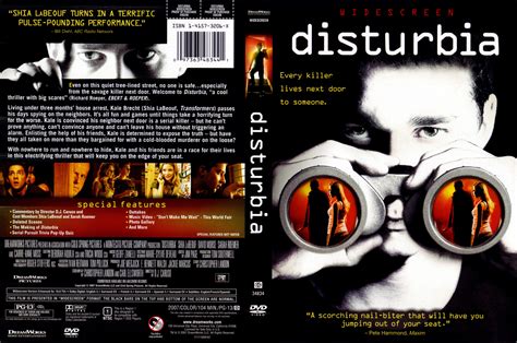 Jaquette Dvd De Disturbia Cin Ma Passion