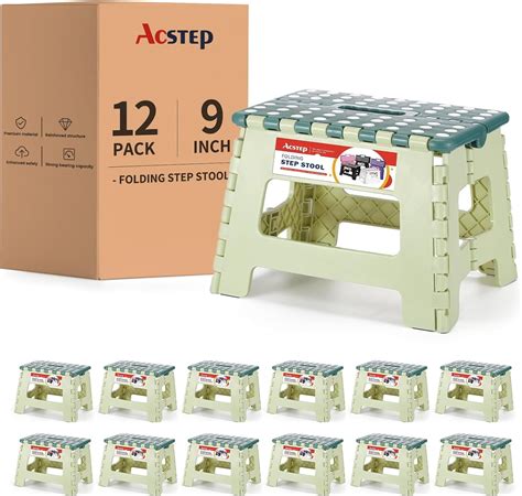 9 Inch Folding Step Stool 300 Lb Capacity Plastic Foldable Step Stools