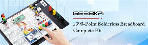 Geeekpi Solderless Breadboard With Black Metal Black Plate