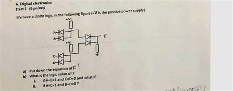 Solved Part Points We Flave A Diode Logic In The Chegg