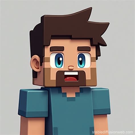 Minecraft Steve Character Stable Diffusion Online