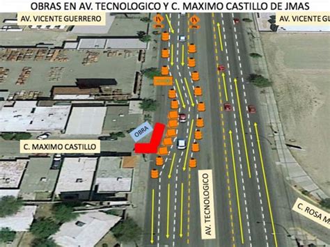 Cierran Carriles De La Avenida Tecnológico Norte De Ciudad Juárez