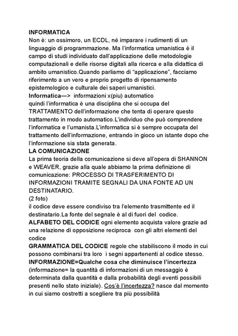 Lezione Di Informatica Umanistica Docsity