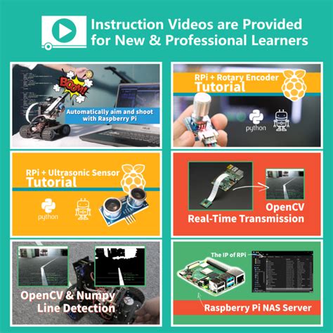 adeept alter all in one raspberry pi smart robot car steam kit with