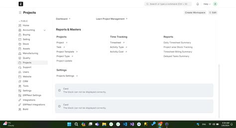 Warning Card The Block Can Not Be Displayed Correctly Frappe Forum