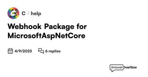webhook package for microsoft aspnetcore c