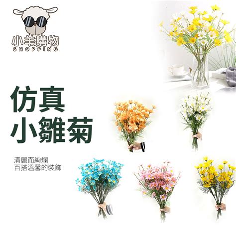 超值優惠價五頭小雛菊 仿真花 五色可選 人造花 仿真雛菊 菊花 乾花 裝飾花 拍照道具 寫真道具 家居裝飾 蝦皮購物