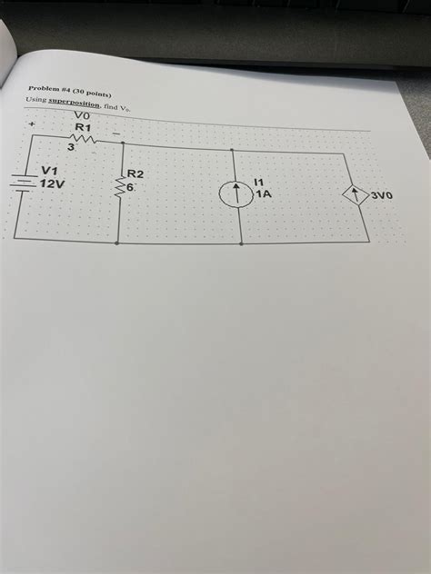 Solved Problem 4 30 ﻿pointsusing Superposition Find V0
