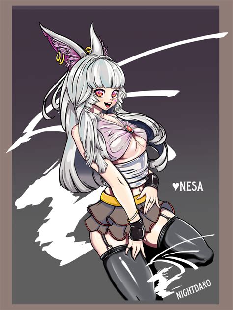 Rule 34 Bunny Ears Bunny Girl Furry Ears Furry Female Grey Hair Nesa