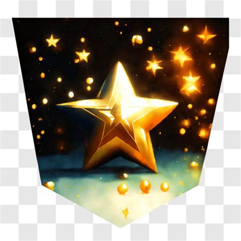 Download Golden Star In Array Of Stars Png Online Creative Fabrica