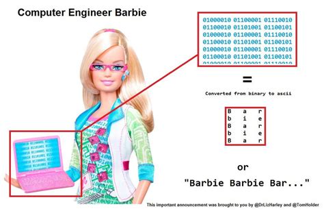 Secret Message From Computer Engineer Barbie Mildlyinteresting