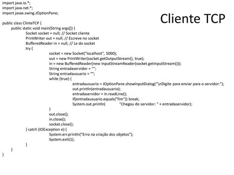 Implementação De Socket Udp E Tcp Em Java Ppt Download