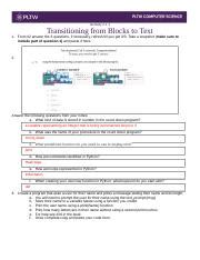 Transitioning From Blocks To Text Ec C D Docx Activity Transitioning From