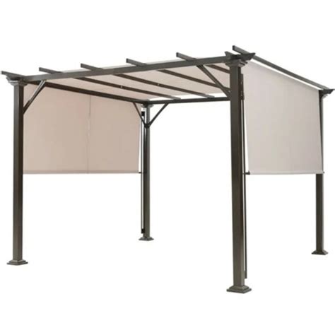 Modern Heavy Duty Metal Frame Pergola Gazebo With Canopy Haute Home