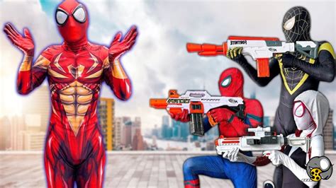 مرد عنکبوتی دختر عنکبوتی سبک جدید مبارزه تیم اسپایدرمن