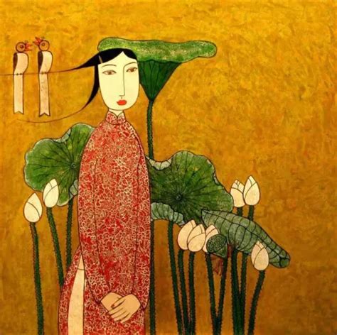Abstract Vietnamese Lady In Traditional Dress Ao Dai 6 Bui Trong Du