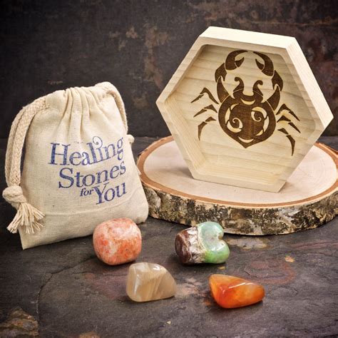 Cancer Zodiac Crystals With Dish By Healing Stones For You