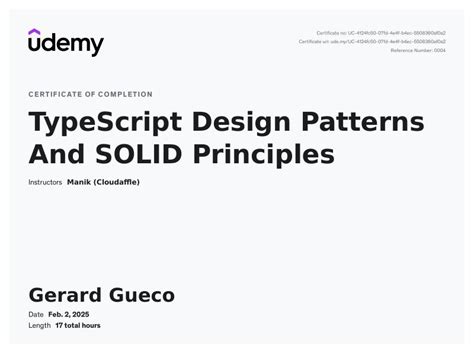 certifications softwarearchitecture designpatterns continuouslearning gerard brian gueco