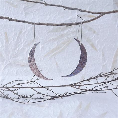 Large Crescent Moon Earrings Silver Jewellery At The Vault Nz Nz Sor