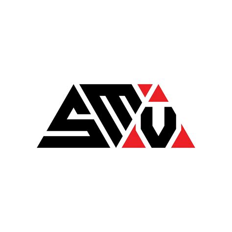 diseño de logotipo de letra triangular smv con forma de triángulo