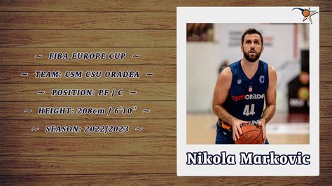 Nikola Markovic 20222023 Fiba Europe Cup Highlights Youtube