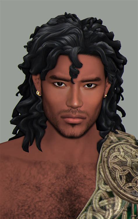 Etera Hone Sim Wistful Castle Sims 4 Hair Male Sims 4 Afro Hair Sims 4 Curly Hair