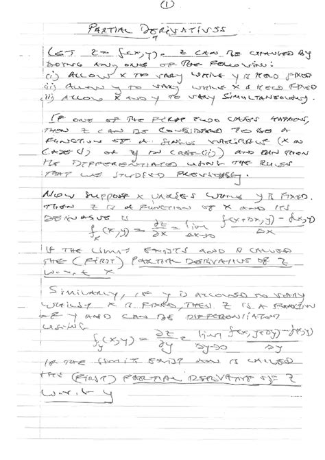 Partial Derivatives MATE A Studocu