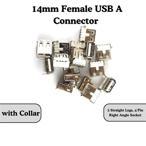 Buy Female Usb A Connector 4 Pin Socket For Diy Makerbazar