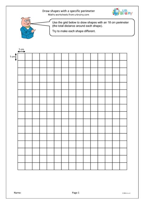 Draw Shapes With A Specific Perimeter Measuring And Time Worksheets